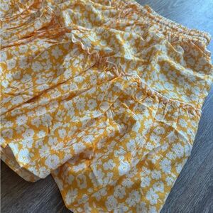 Temu | Skirts | Boho Floral Print Drawstring High Waist Tiered Ruffled ...